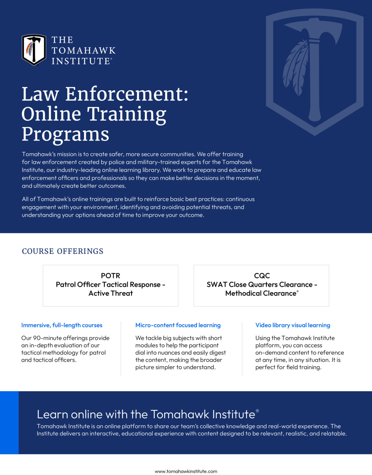 Online Training - TomahawkStrategicSolutions