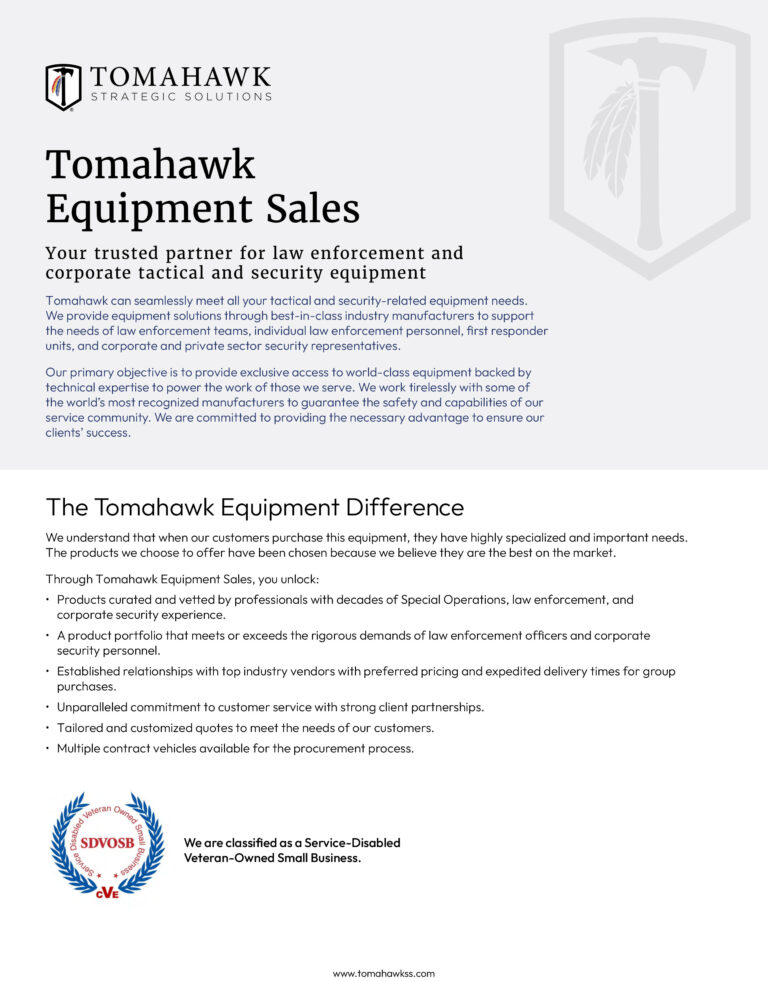 Tomahawk Equipment - TomahawkStrategicSolutions